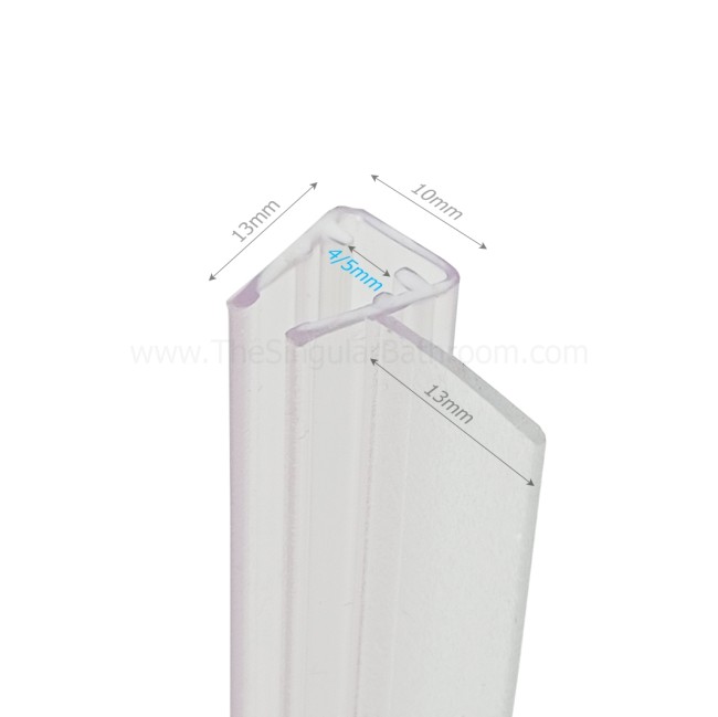 Junta vertical lateral para mampara de ducha vidrio de 4 y 5mm